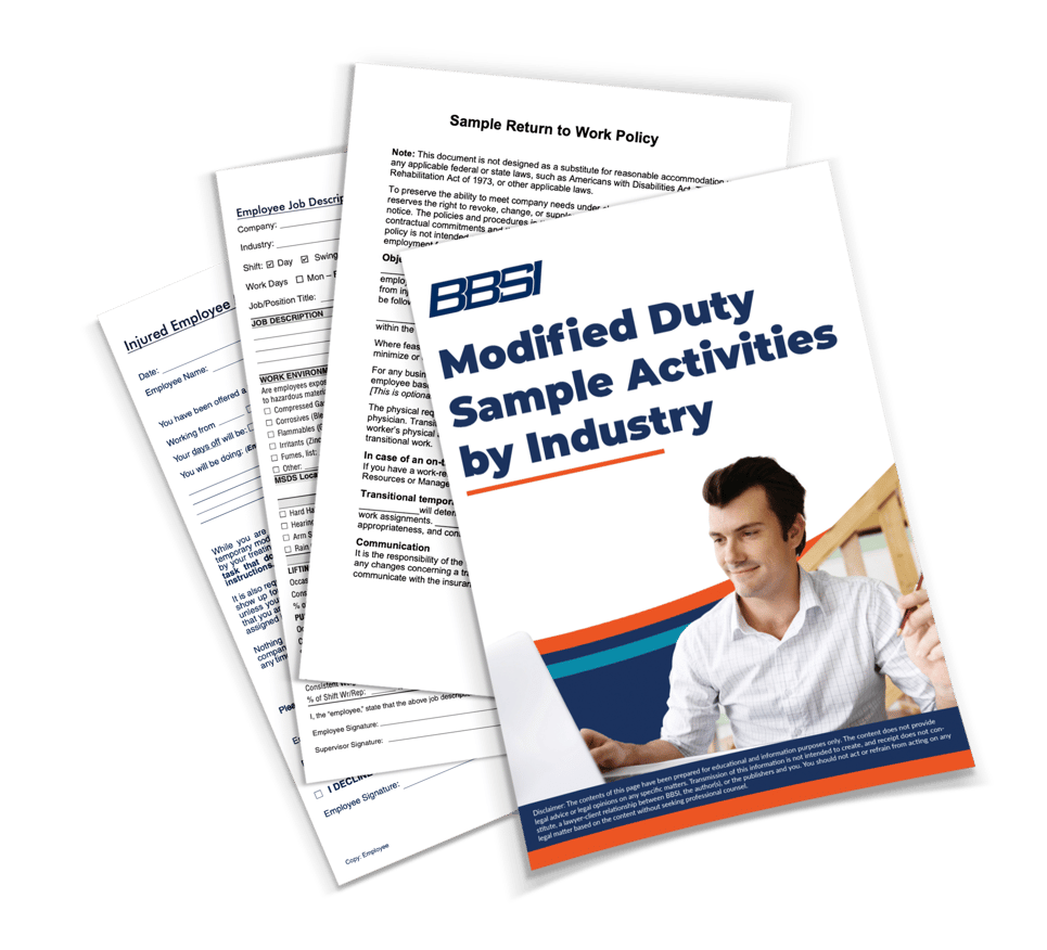 Modified Duty Resource Pack for Business Owners | BBSI